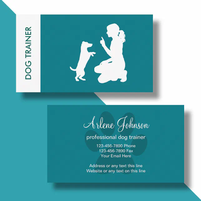 Simple Professional Dog Trainer Business Card | Zazzle
