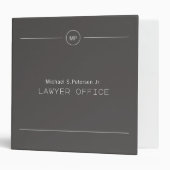 Simple professional lawyer attorney monogrammed 3 ring binder | Zazzle