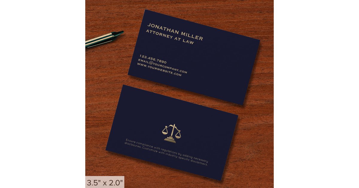 Simple Professional Lawyer Business Card | Zazzle