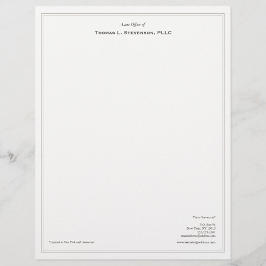 Simple Professional Lawyer Letterhead | Zazzle.com