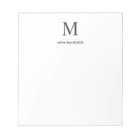 Monogram Classic Elegant Professional A4 Notepad | Zazzle.com
