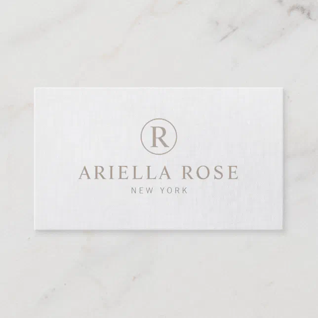 Simple Professional Monogram Business Card | Zazzle