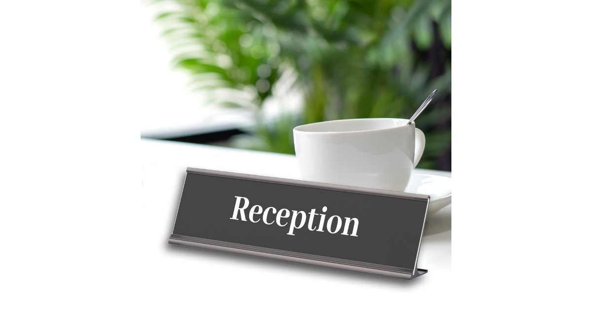 Simple Professional Office Reception Desk Name Plate | Zazzle