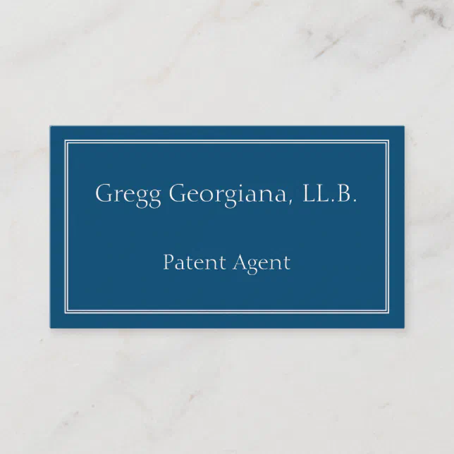 Simple & Professional Patent Agent Business Card | Zazzle
