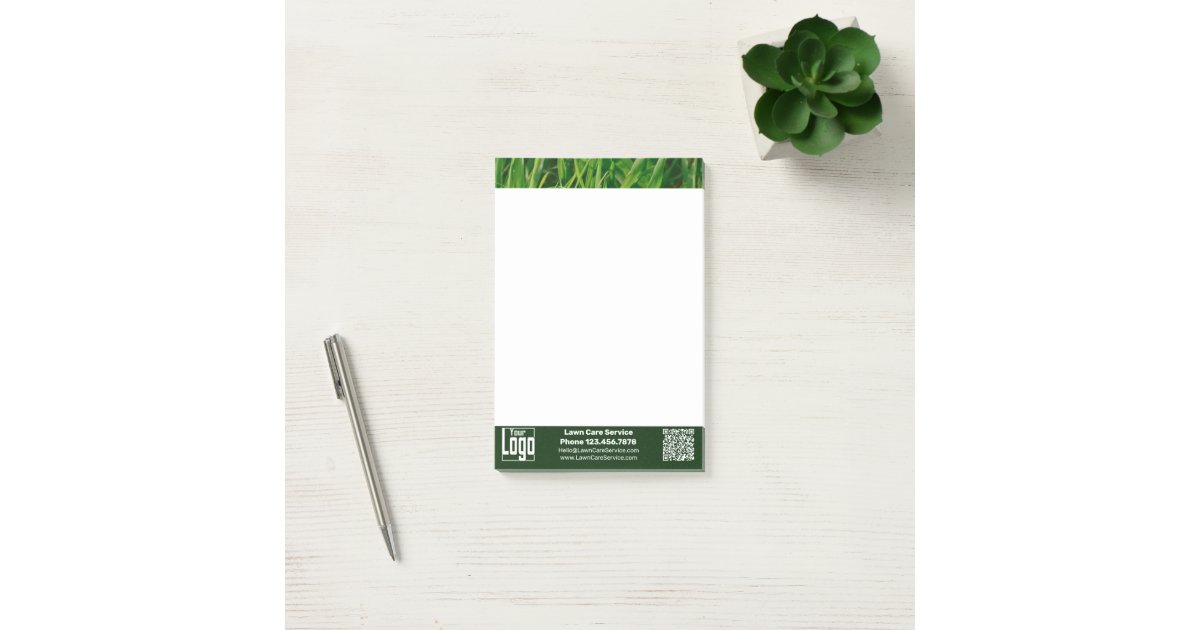 Simple Promotional Logo CTA QR-code Post-it Notes | Zazzle