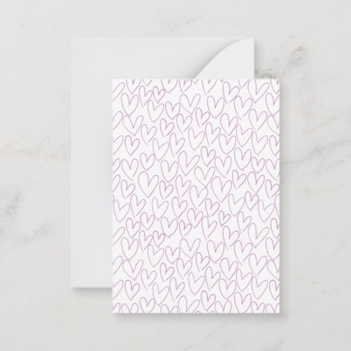Simple Purple Heart Classroom Valentine's Day Card | Zazzle