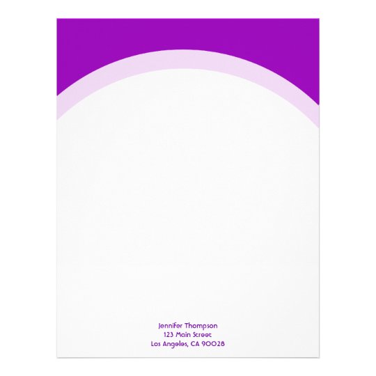 Simple purple letterhead | Zazzle.com