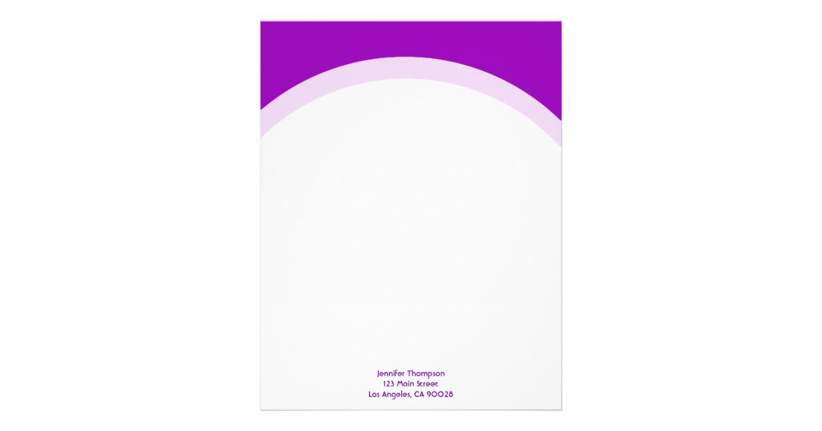 Simple purple letterhead | Zazzle.com