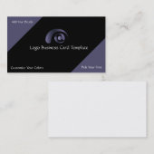 Simple Purple Logo Business Card | Zazzle