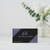 Simple Purple Logo Business Card | Zazzle