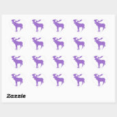 Simple purple moose symbol heart sticker | Zazzle
