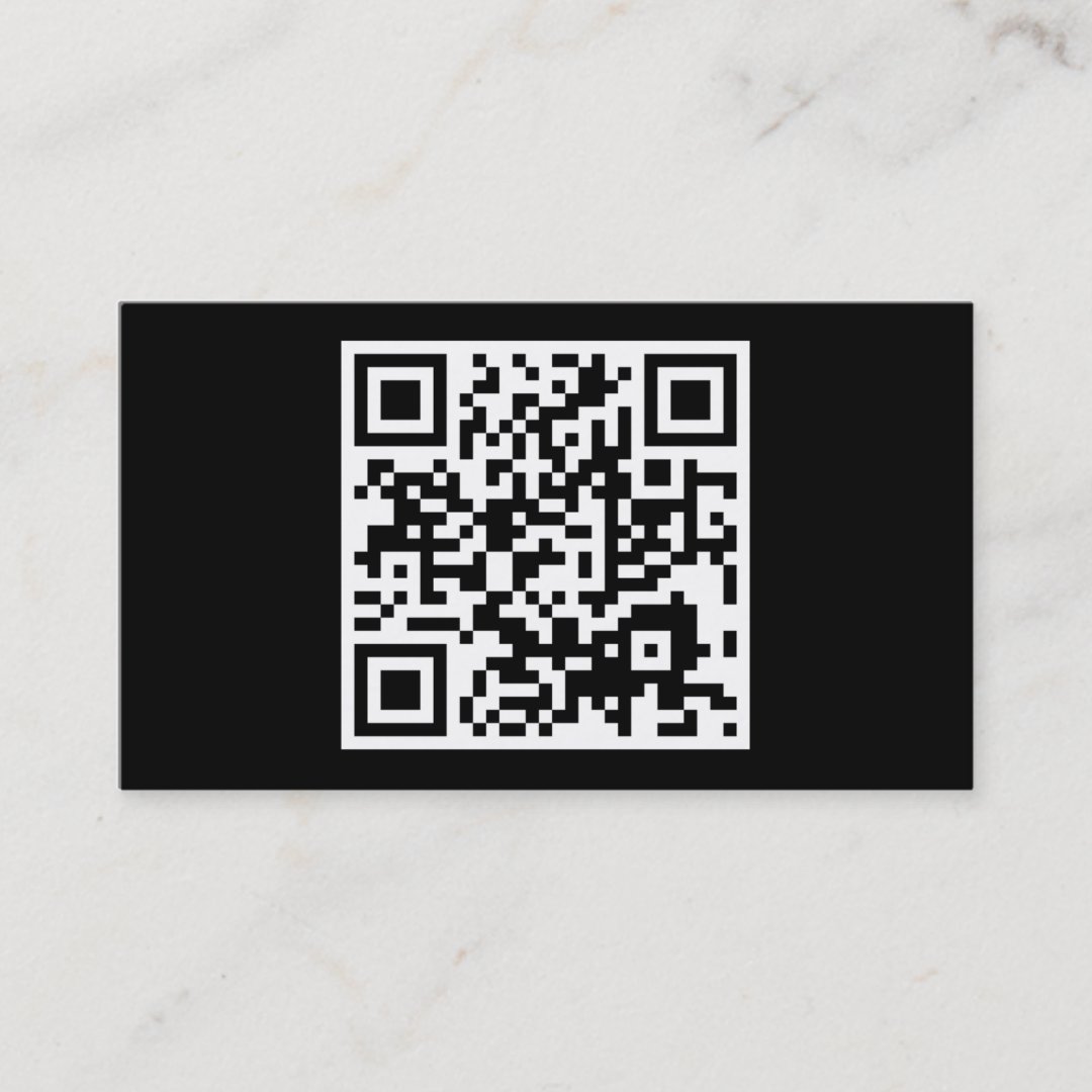 simple QR code Business Card | Zazzle