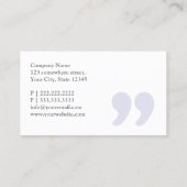 Simple Quotes Technical Writer Business Card | Zazzle
