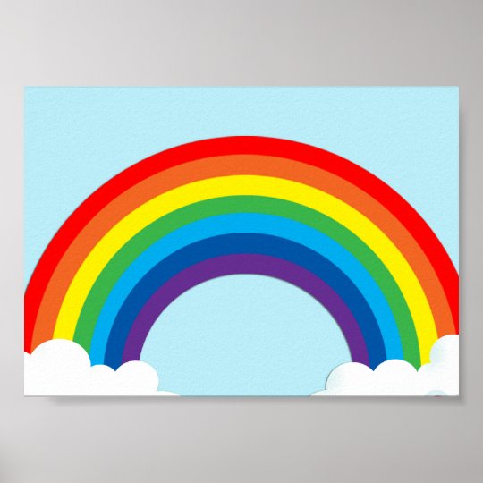 Simple rainbow poster | Zazzle.com