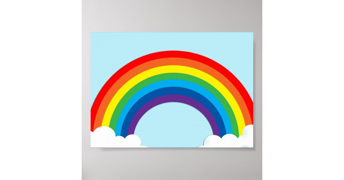Simple rainbow poster | Zazzle