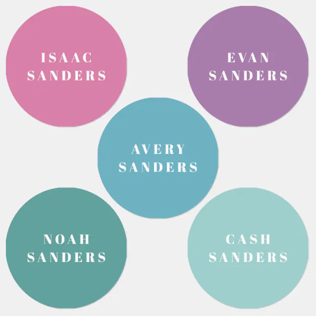 Simple Rainbow Waterproof Clothing Name Labels | Zazzle