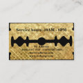 Simple Razor Gold Blade Barber Business Card | Zazzle
