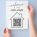Simple Real Estate Open House Sign In QR Code Flyer | Zazzle