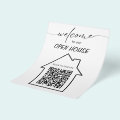 Simple Real Estate Open House Sign In QR Code Flyer | Zazzle
