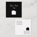 Simple Realtor House Symbol Design Square Business Card | Zazzle