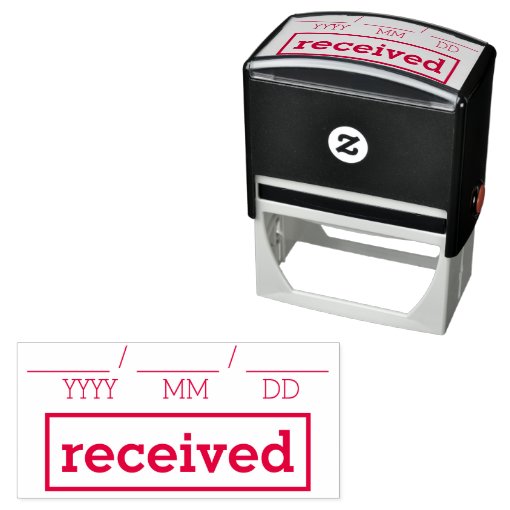 Simple "received" Rubber Stamp | Zazzle