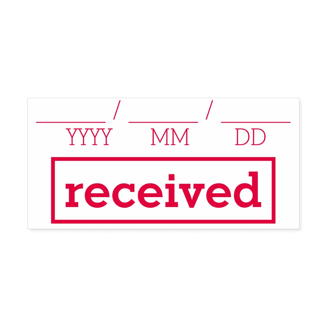 Simple "received" Rubber Stamp | Zazzle