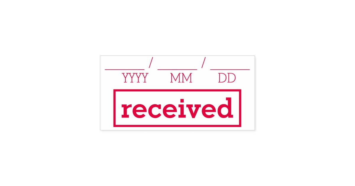 Simple "received" Rubber Stamp | Zazzle