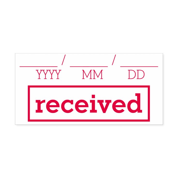 Simple "received" Rubber Stamp | Zazzle
