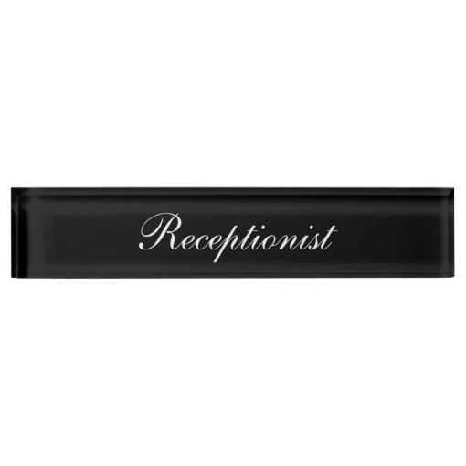 Simple Receptionist Desk Name Plate | Zazzle