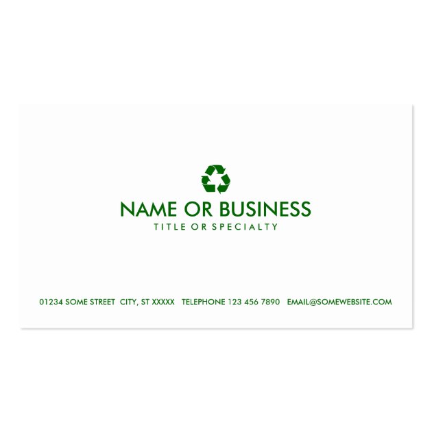 simple recycle business card