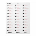 Simple Red and Black Graduation Return Address Label | Zazzle