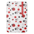 Simple Red, Black & White Ladybug Pattern Bath Mat | Zazzle