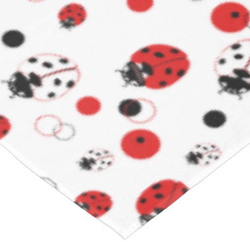 Simple Red, Black & White Ladybug Pattern Tablecloth | Zazzle