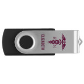 Simple Red Caduceus Registered Nurse RN Symbol Flash Drive | Zazzle
