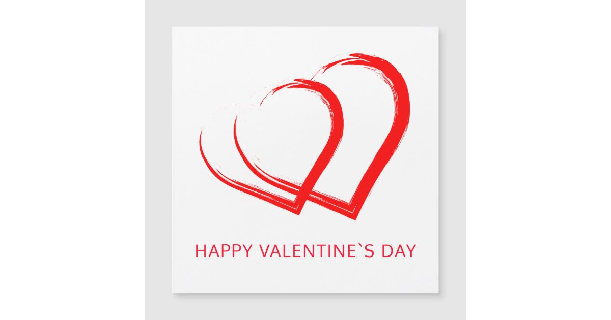 Simple Red Heart Happy Valentine`s Day Card | Zazzle