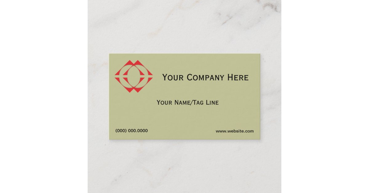 Simple Red Logo Business Card Template | Zazzle