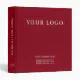 Simple Red Minimal Business Logo Promotion 3 Ring Binder | Zazzle