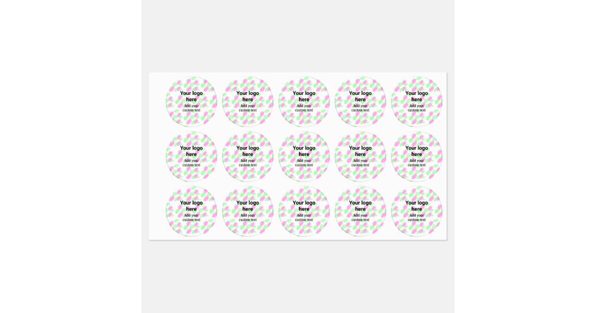 Simple red pi watercolor add your logo custom text labels | Zazzle