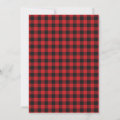 Simple Red Plaid Birthday Party Invitation | Zazzle