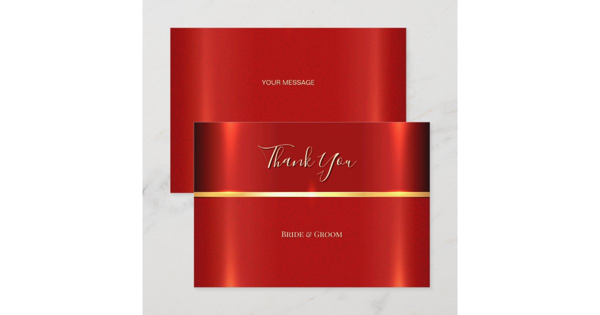Simple Red Thank You Card | Zazzle