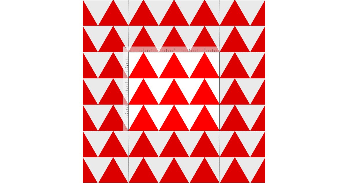 Simple Red Triangle Pattern Fabric | Zazzle