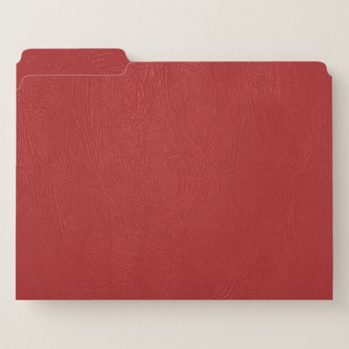 Simple Red Vintage Faux Leather File Folder | Zazzle