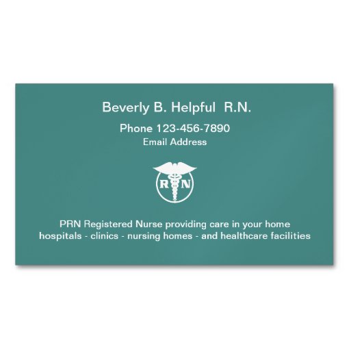 Simple Registered Nurse R.N. Business Card Magnet | Zazzle