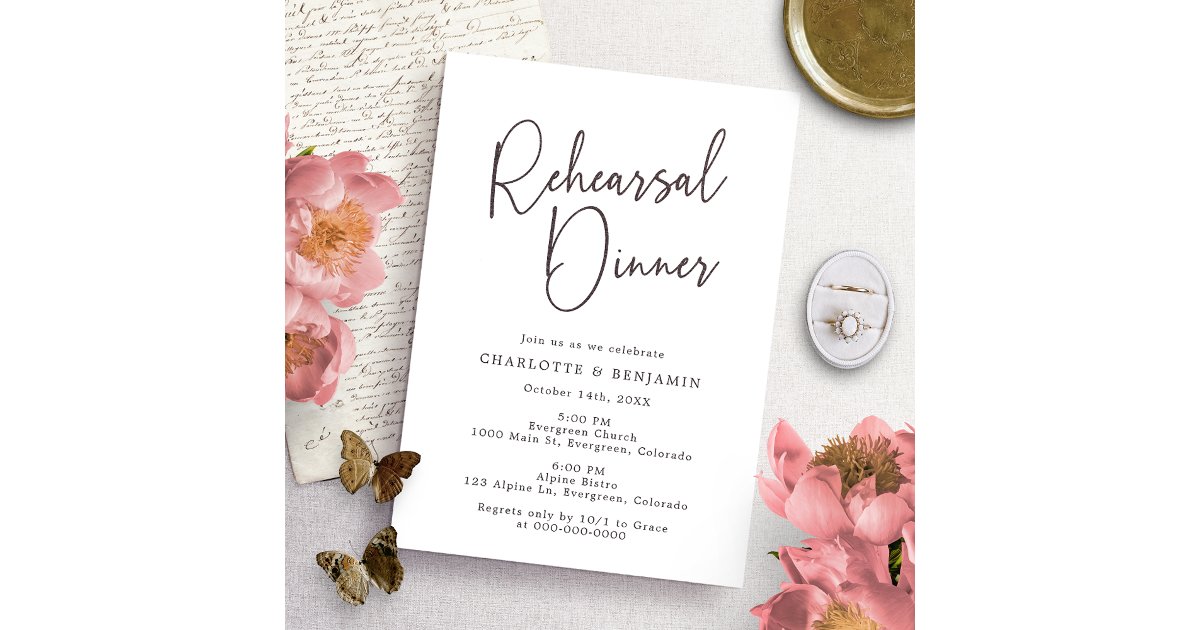 Simple Rehearsal Dinner Invitation | Zazzle