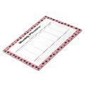Simple retro polka dot weekly planner notepad | Zazzle