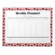 Simple retro polka dot weekly planner notepad | Zazzle