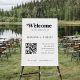 Simple Retro QR Code Wedding Program Welcome Sign | Zazzle
