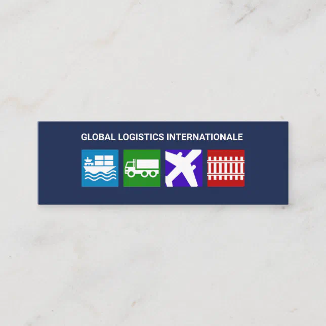 Simple Retro Stylish Professional Logistics Mini Business Card | Zazzle