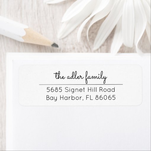 Simple Return Address Label | Zazzle