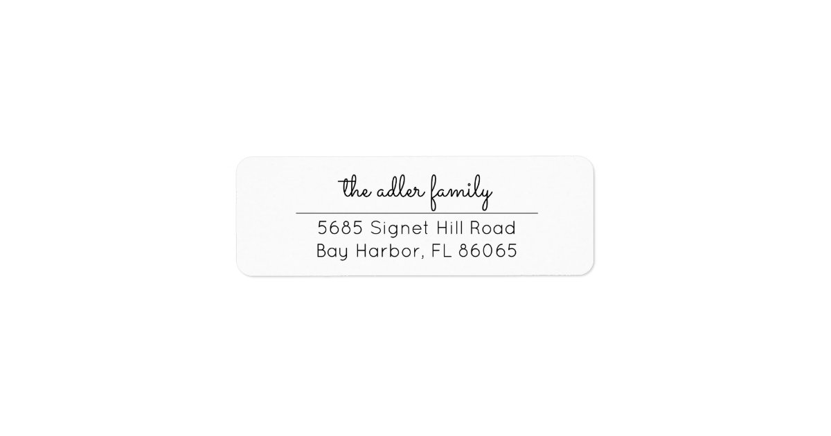 Simple Return Address Label | Zazzle